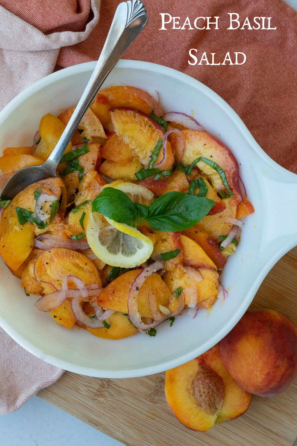 Peach Basil Salad - Eat 2 Gather