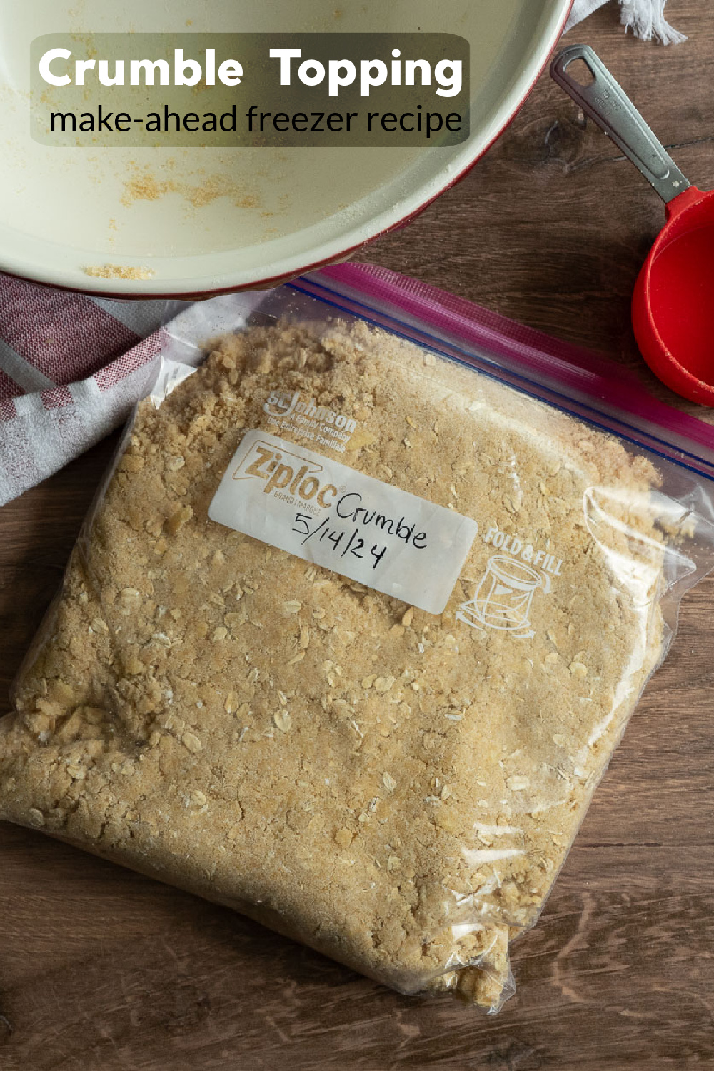 Crumble Topping ~ make ahead freezer recipe - Eat 2 Gather