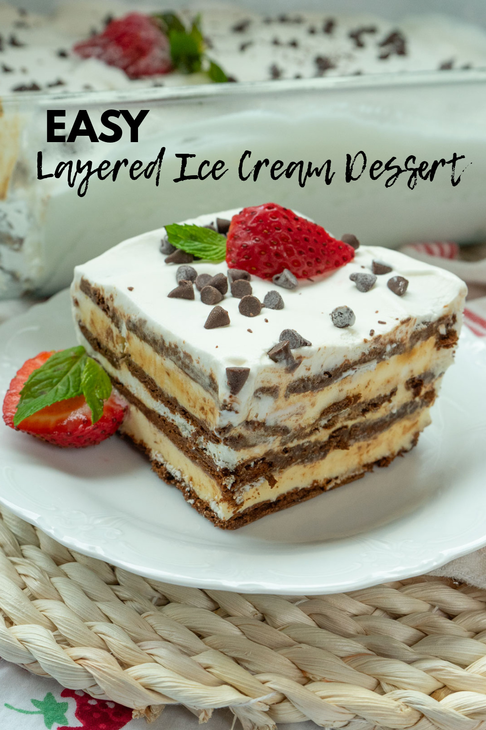 Easy Layered Ice Cream Dessert - Eat 2 Gather